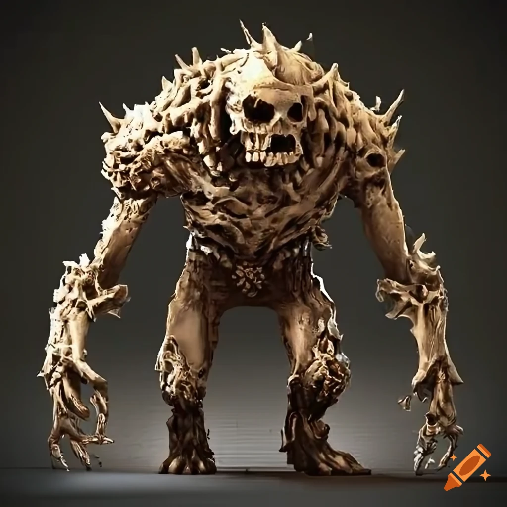 Bone golem creature on Craiyon