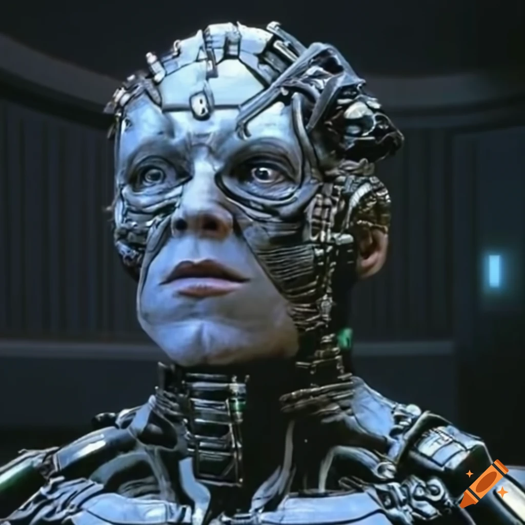 Borg cybernetic anatomy humanoid schematic on Craiyon