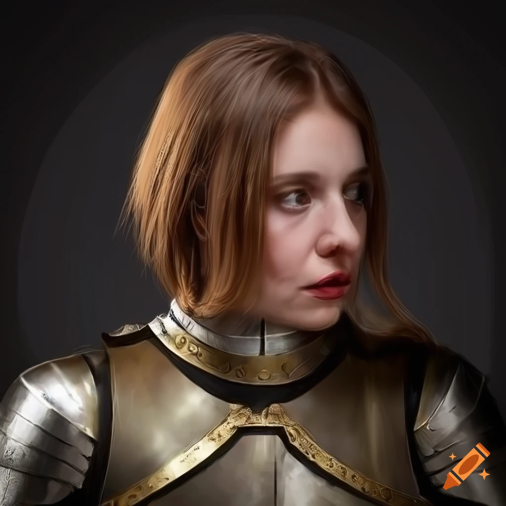 Medieval knight in golden plate armor holding an ornate sword on Craiyon