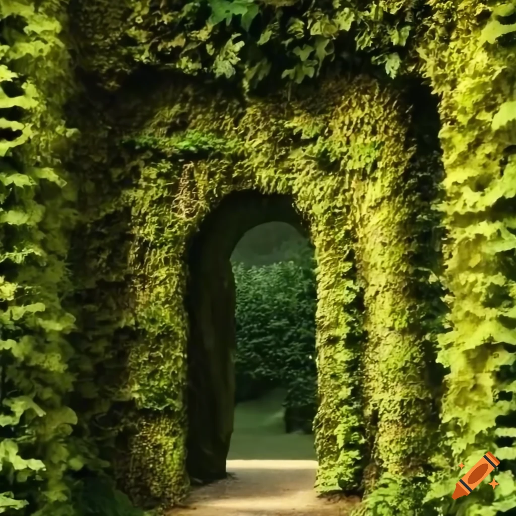 Entrance to a vine maze on Craiyon