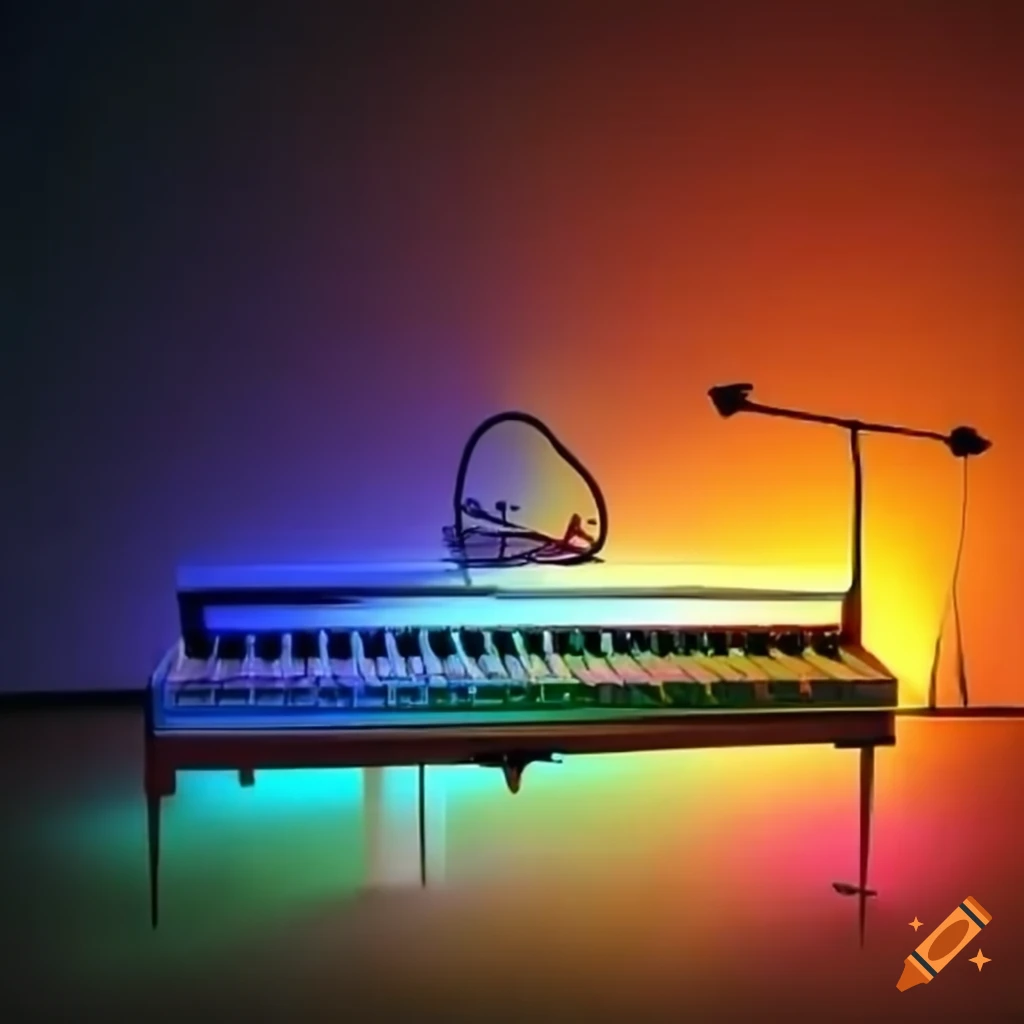 Rainbow piano on Craiyon