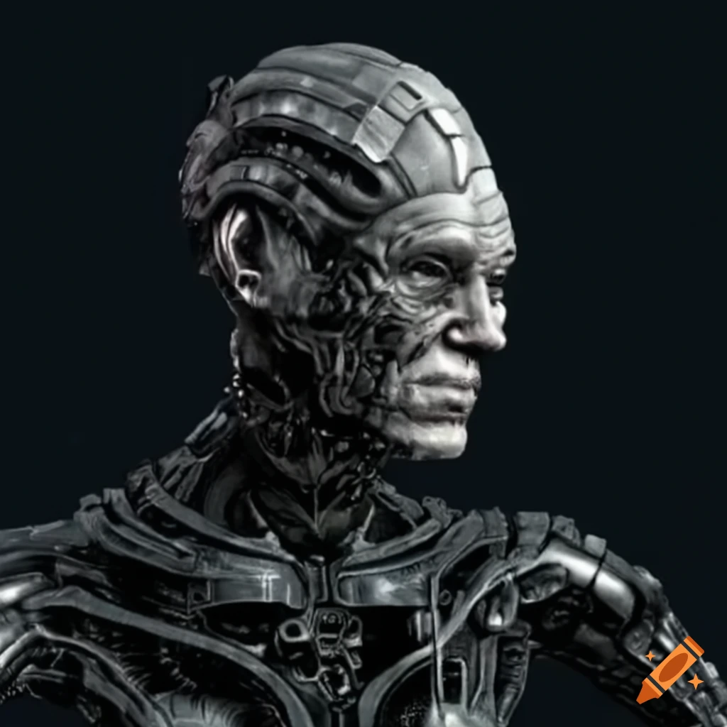 Star Trek Borg cybernetic humanoid anatomy intricate schematic on Craiyon