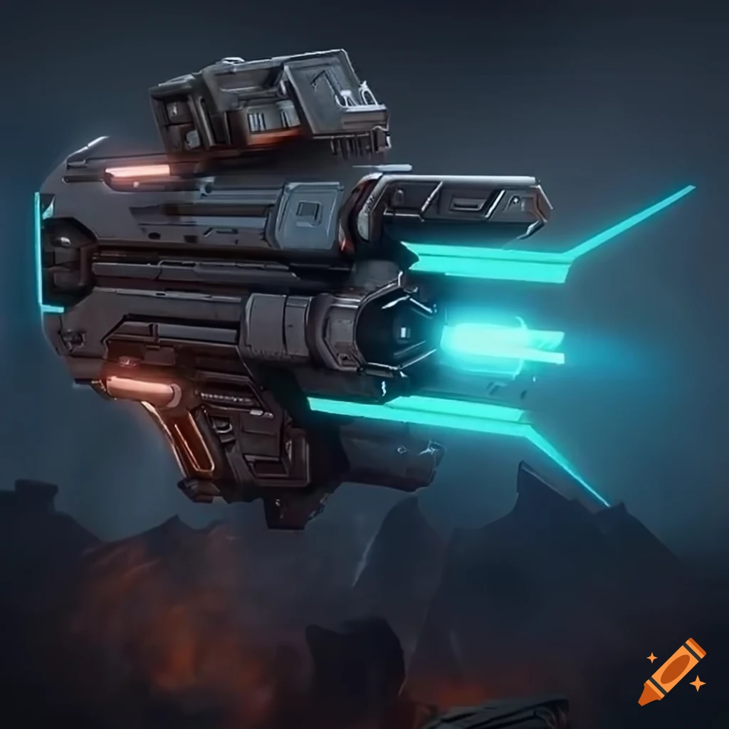 Sci-fi laser cannon on Craiyon