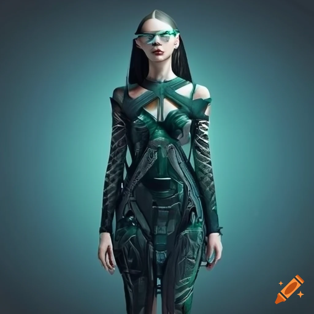 Futuristic fashion concept blending nature and technology on Craiyon