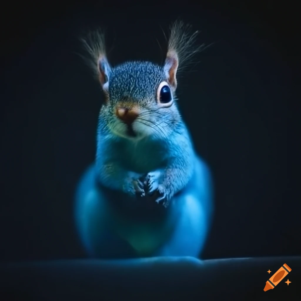 Neon squirrel on Craiyon