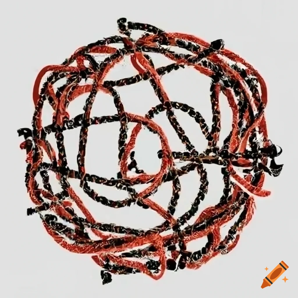 Symbolic representation of a person entangled in social media threads ...