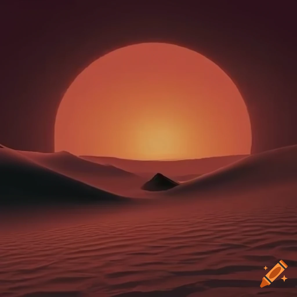 Eerie desert landscape in late 90's computer graphics on Craiyon