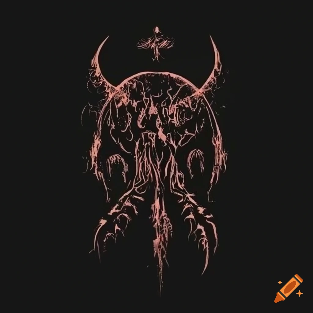 Logo for voidspawn black metal band on Craiyon