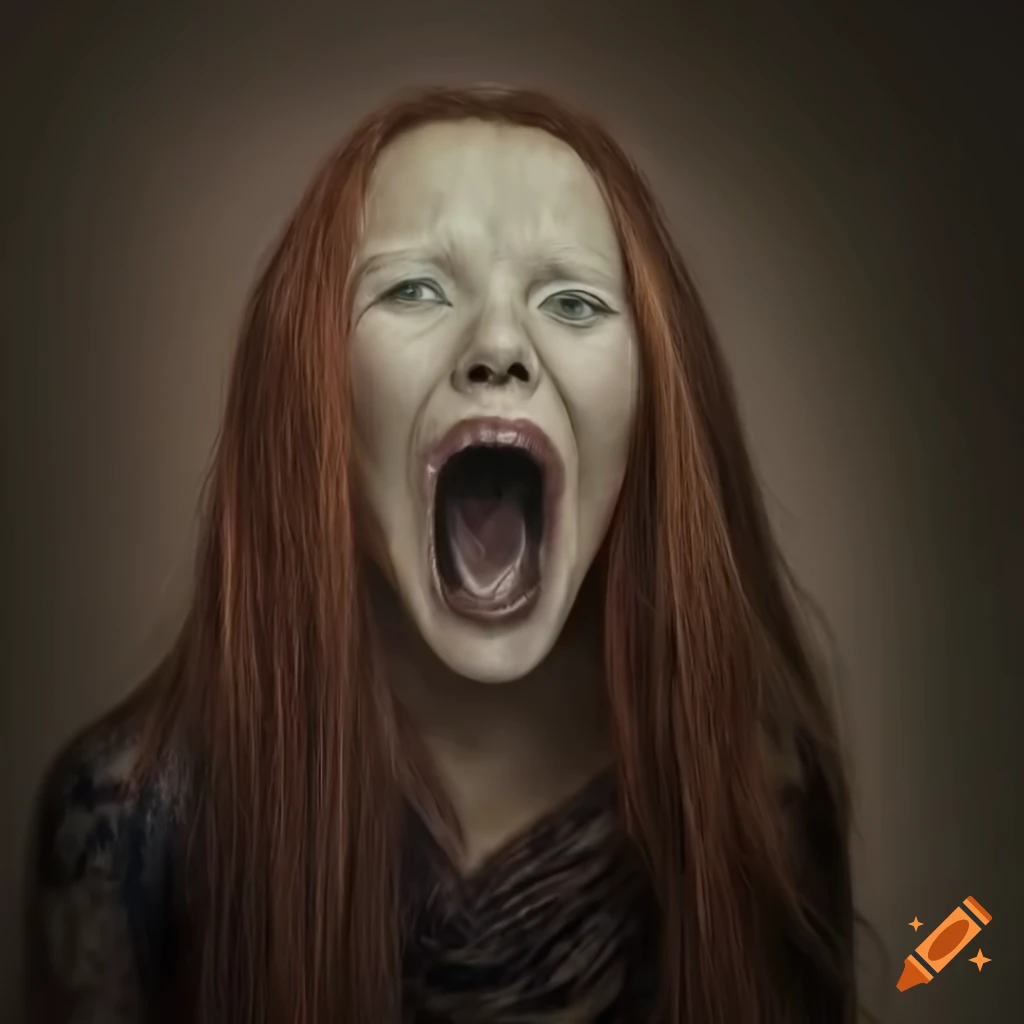 Detailed realistic depiction of the scream painting in a hyperreal ...