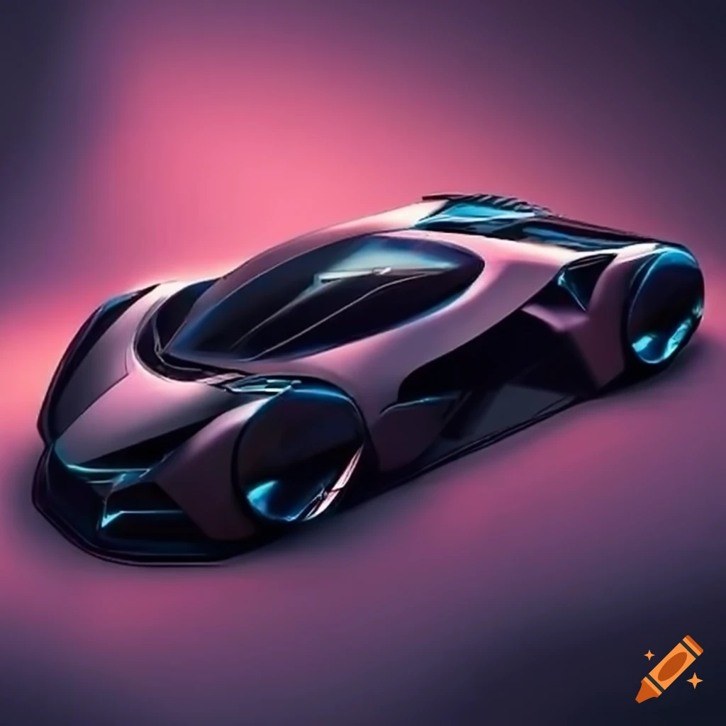 Futuristic hyper car on Craiyon