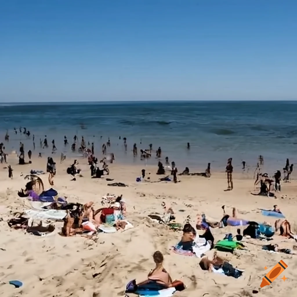 Benjamin beach in philadelphia with disappearing sands on Craiyon