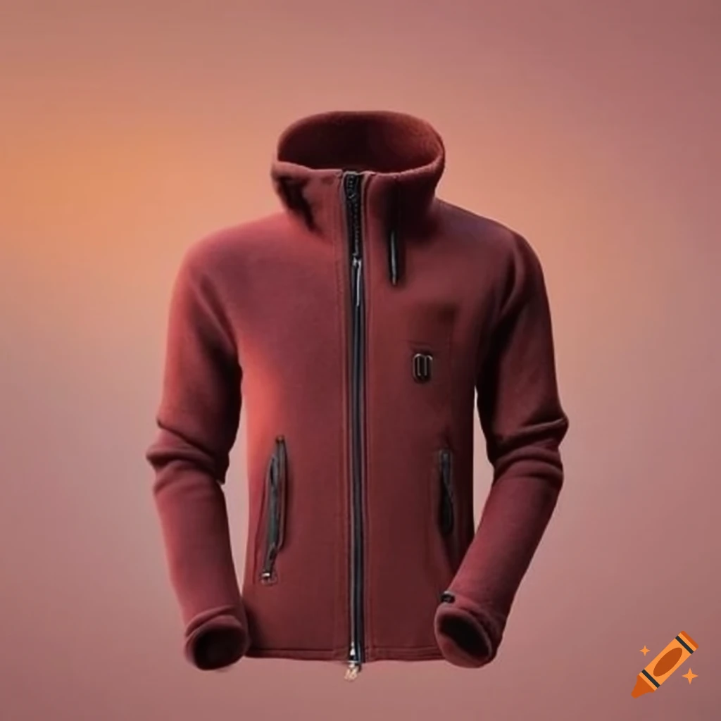 Men's fleece jacket in 1024 x 1024 size on Craiyon