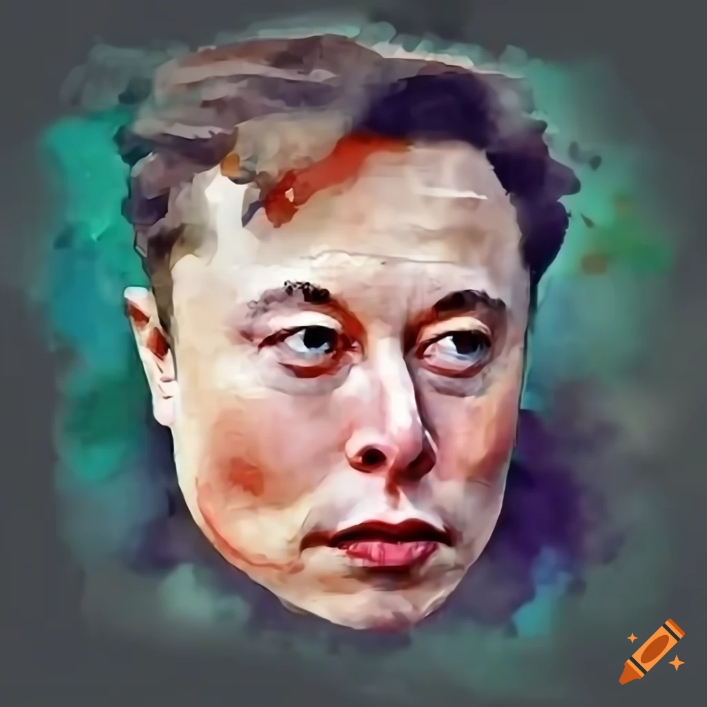 Elon musk looking sad on transparent background on Craiyon