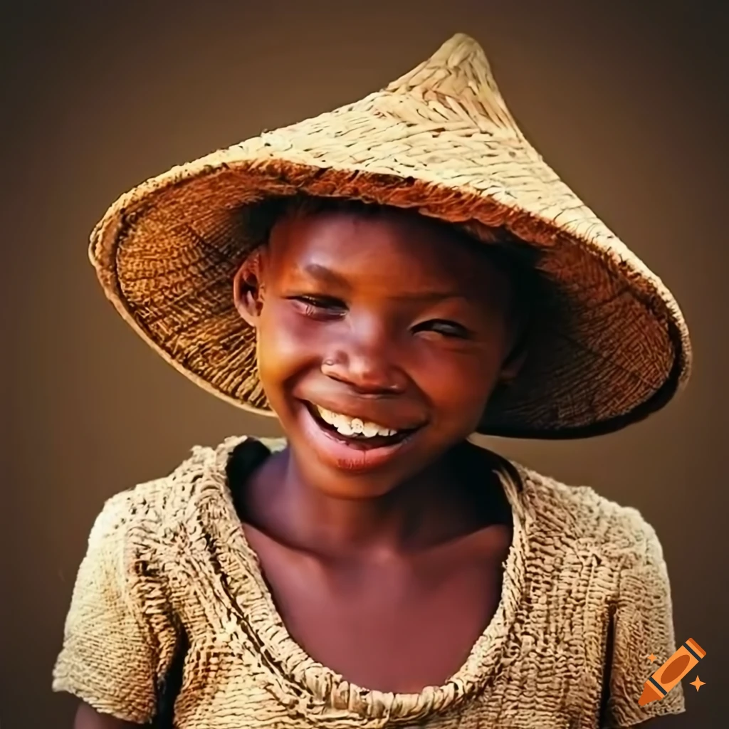 Mokorotlo, a traditional straw hat from lesotho on Craiyon