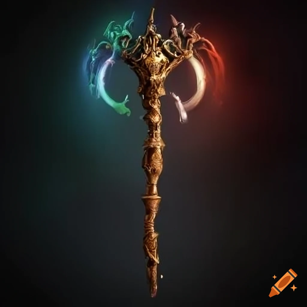 Fantasy staff on Craiyon