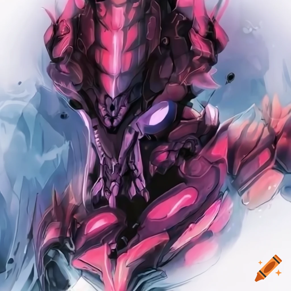 Mecha creature on white background on Craiyon