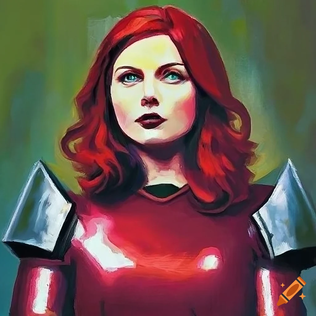 Mary jane watson in a detailed digital painting featuring a latex ...