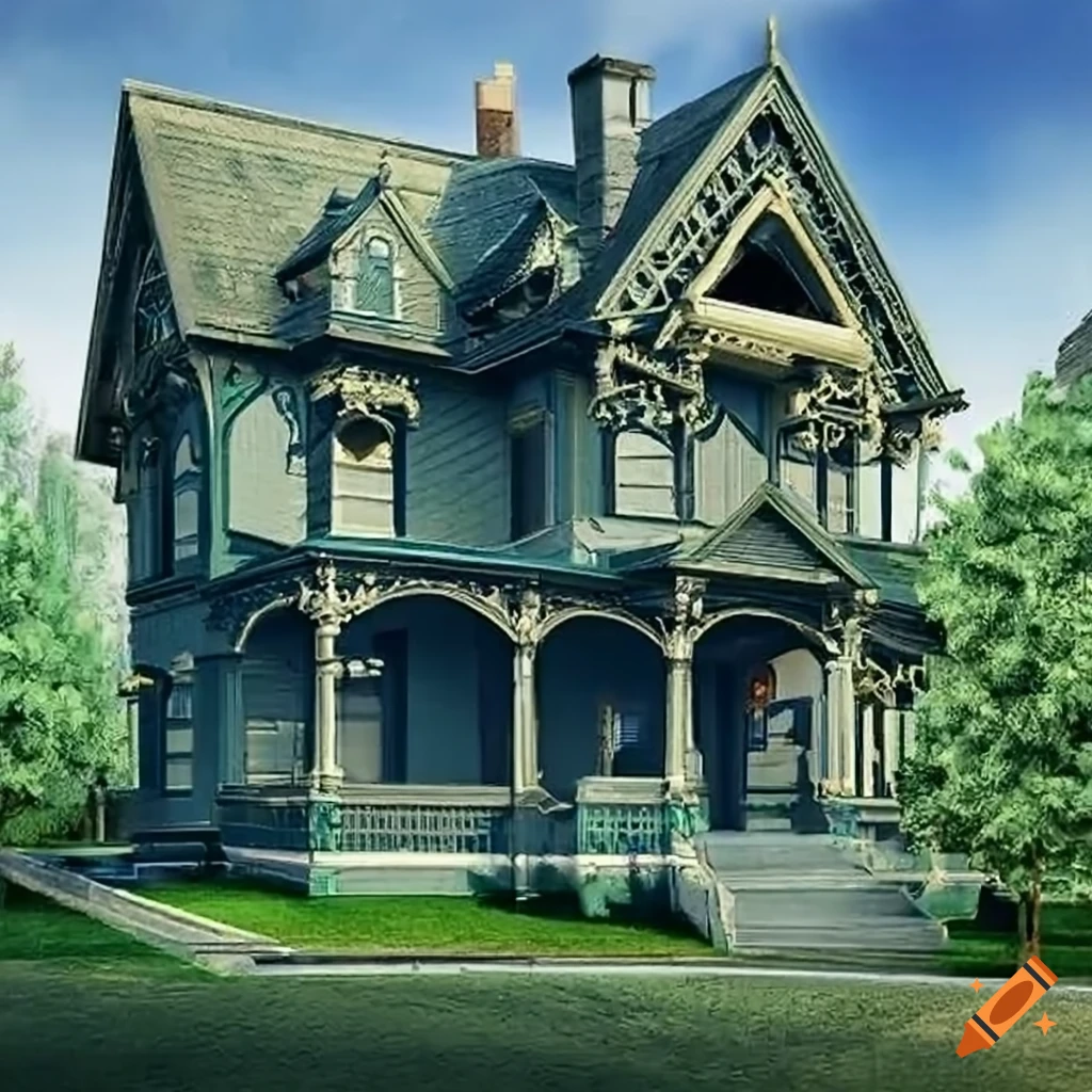 Victorian era house on Craiyon