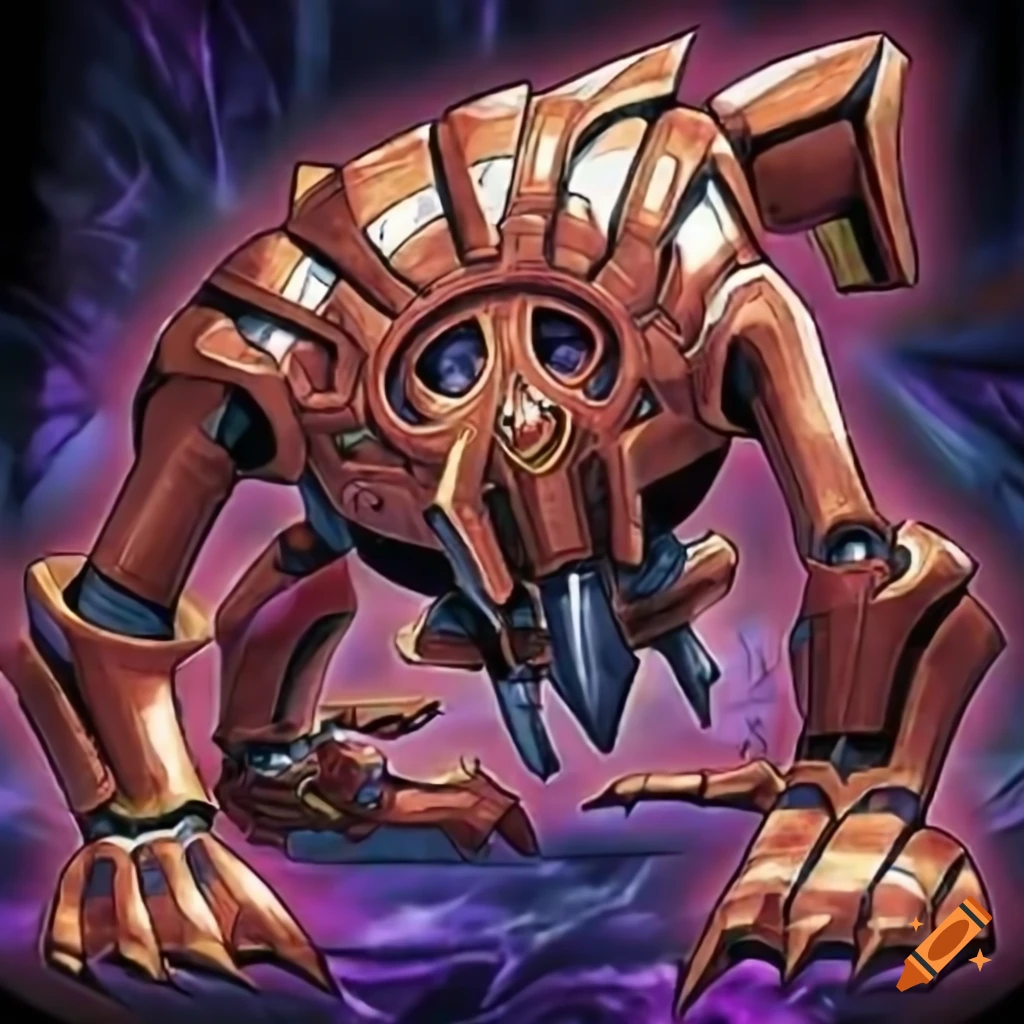 Yugioh card art of mechanical boars with robotic limbs and advanced ...