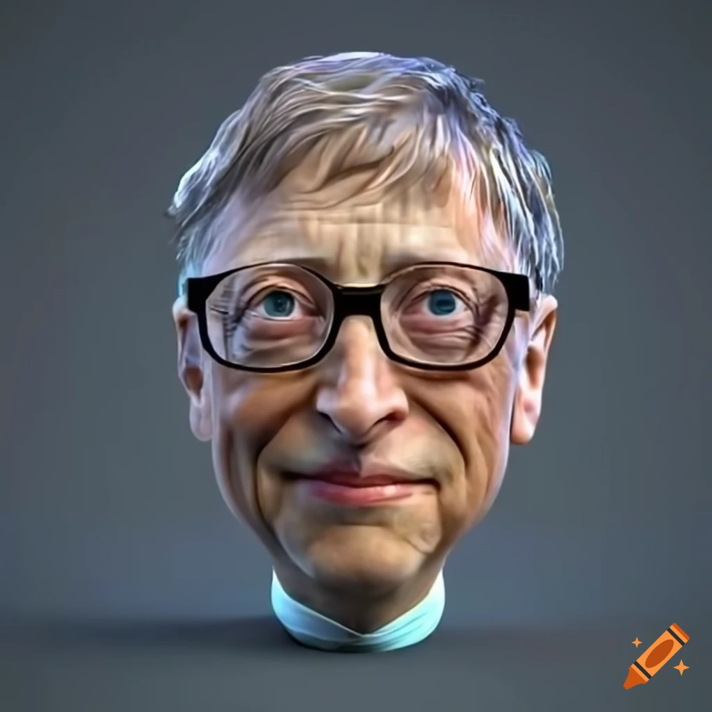 3d render of bill gates on Craiyon