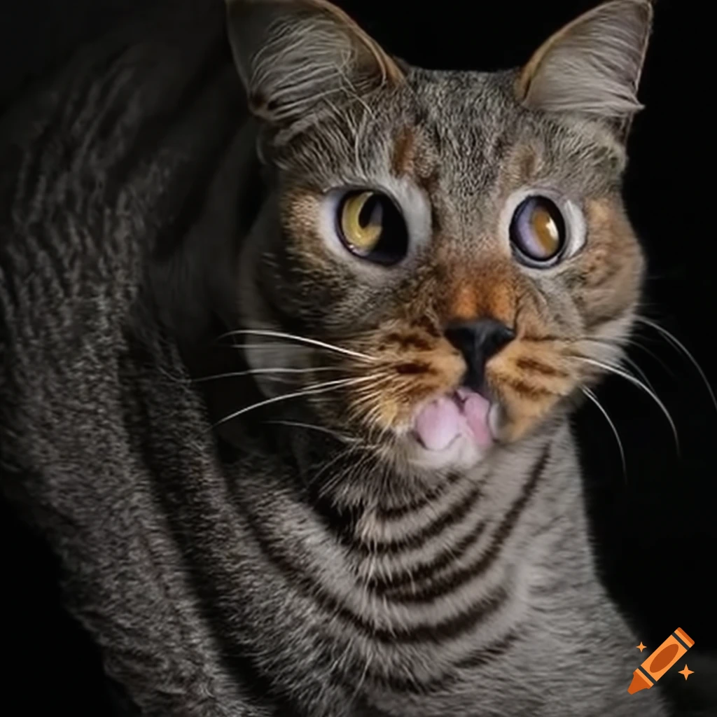 Terrifying cat-like monstrosity on Craiyon