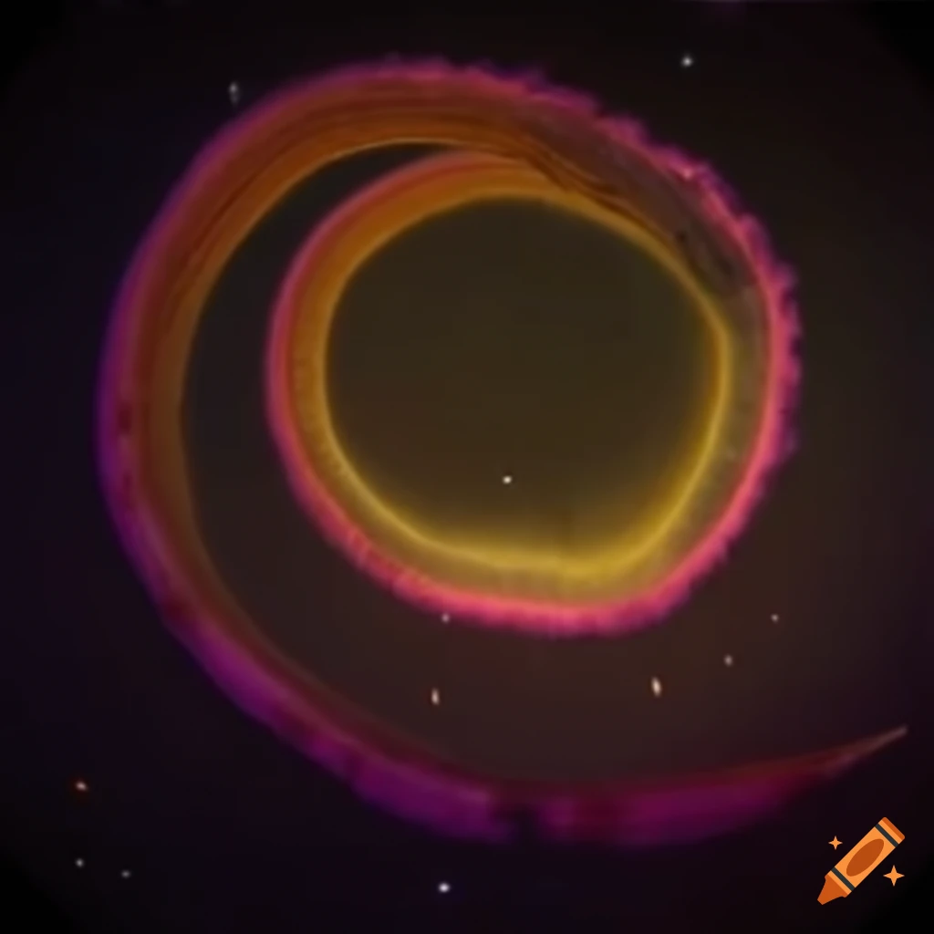 Inter-dimensional worm creating a wormhole in deep space on Craiyon