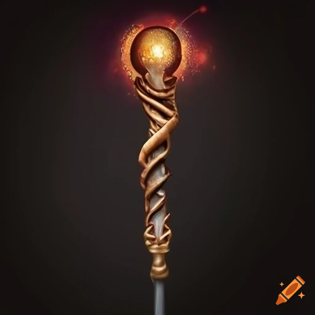 Enchanted staff on Craiyon