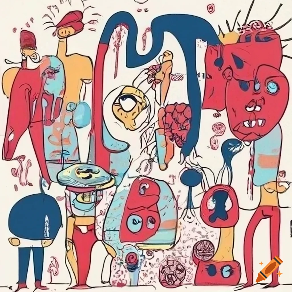 Graphic designer competition participants in an unusual style on Craiyon