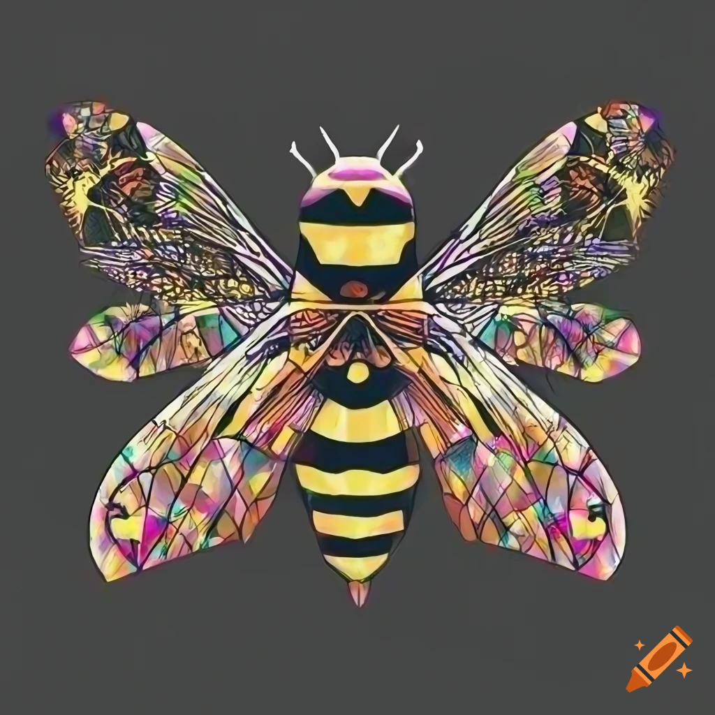 High resolution poster art featuring San Francisco style bee with ...