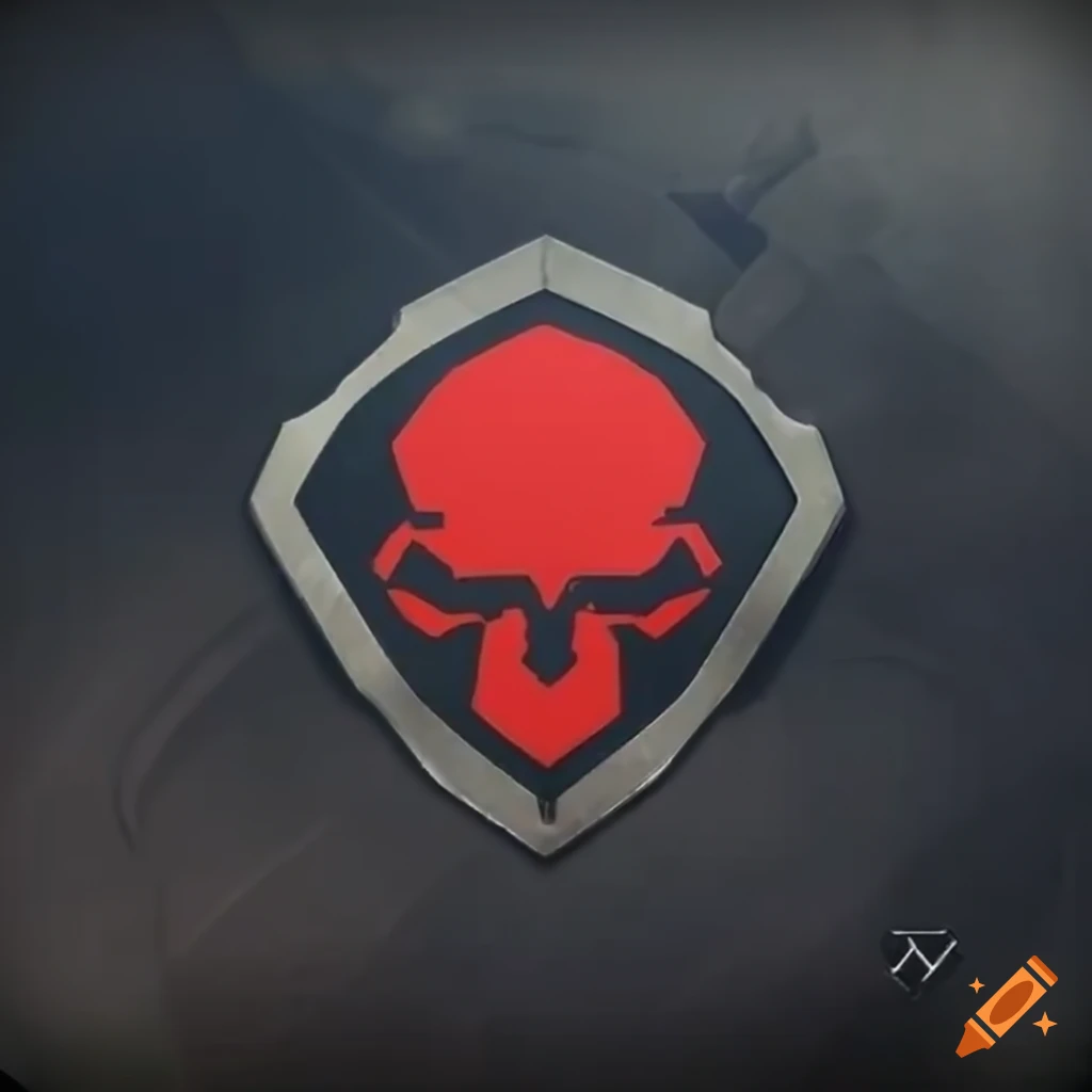 Destiny 2 skull-shield logo raid with alpha channel on Craiyon