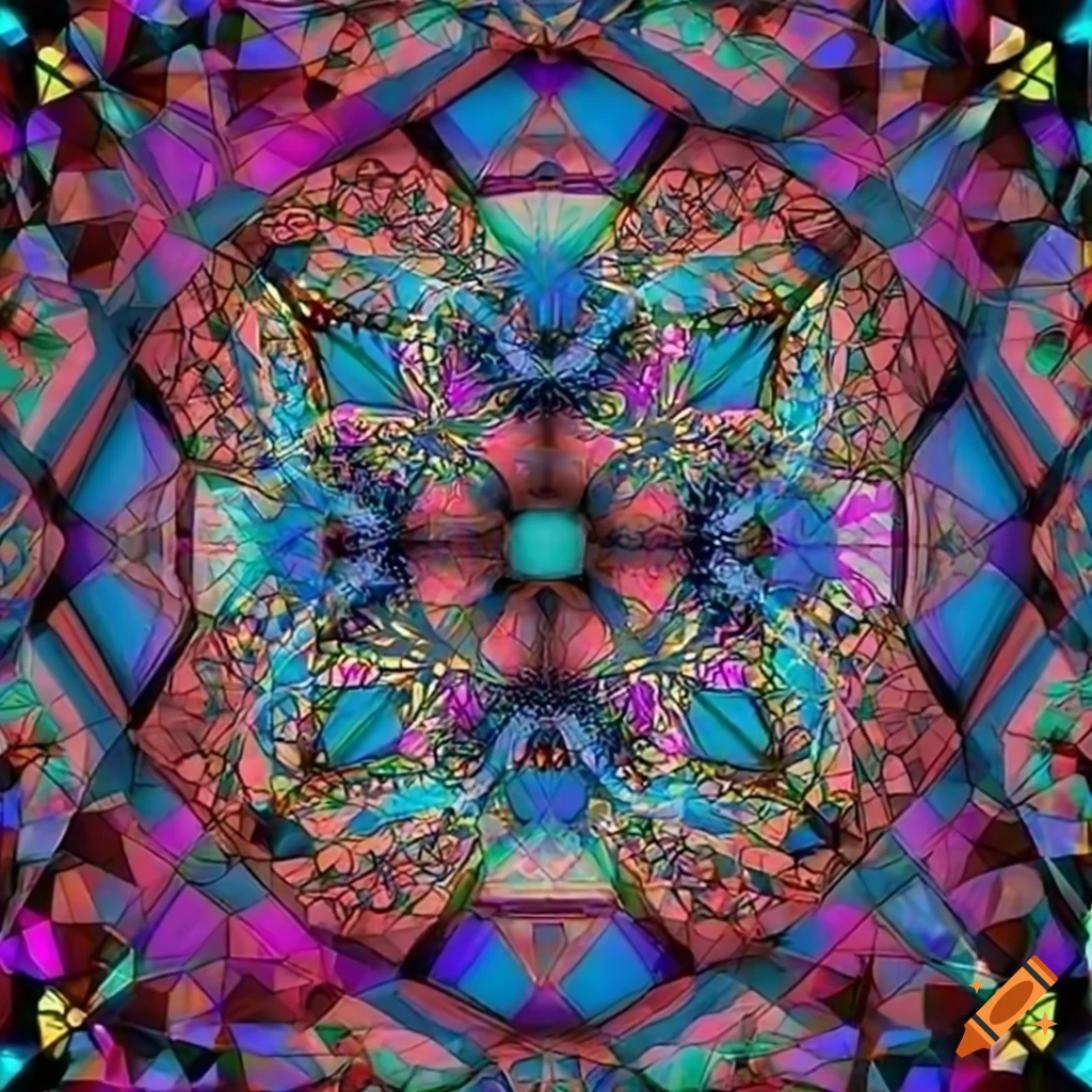 Intricate patterns and shapes of a polygon window on Craiyon