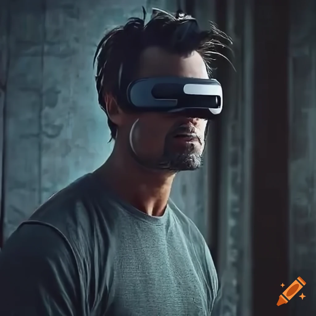 Josh duhamel wearing vr headset on Craiyon