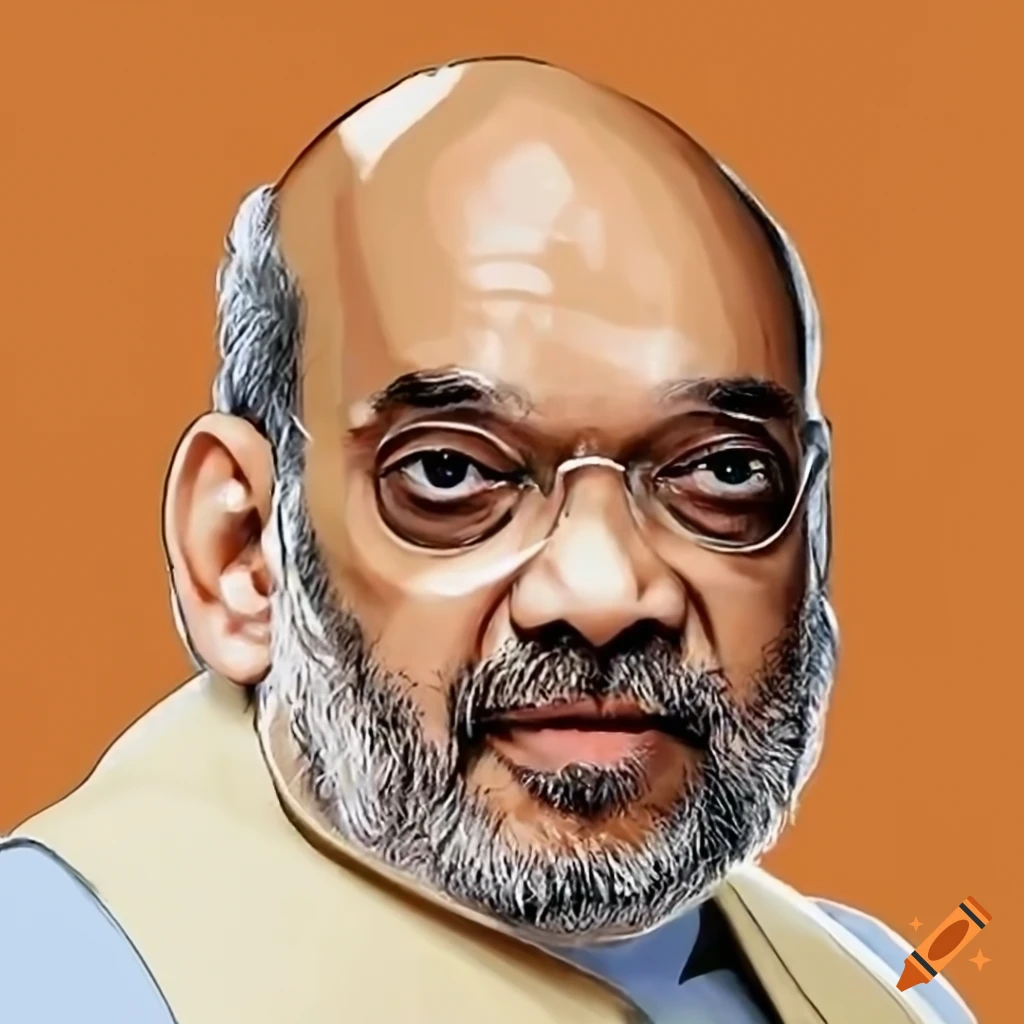 Amit shah on Craiyon