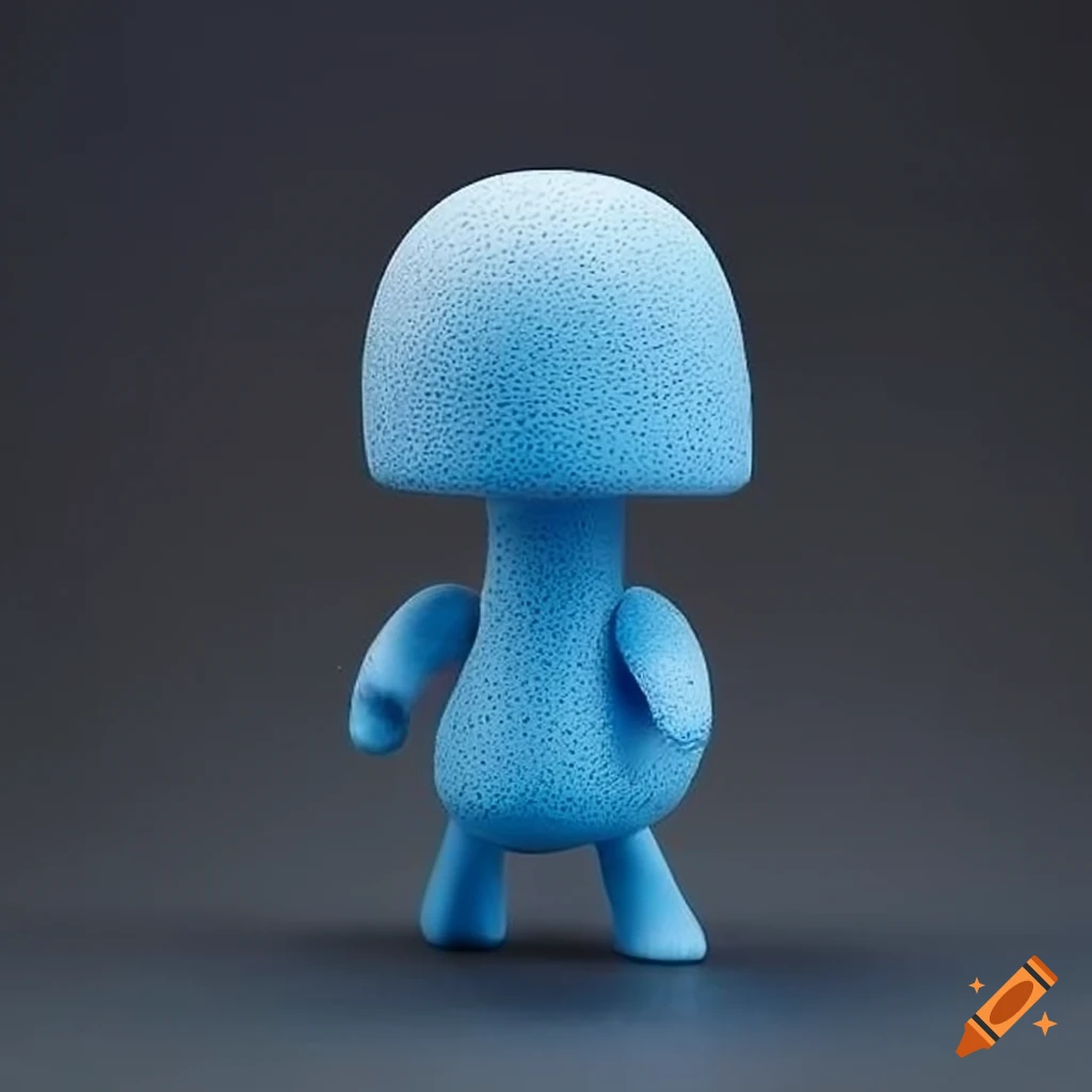 Blank action figure toy mushroom on Craiyon