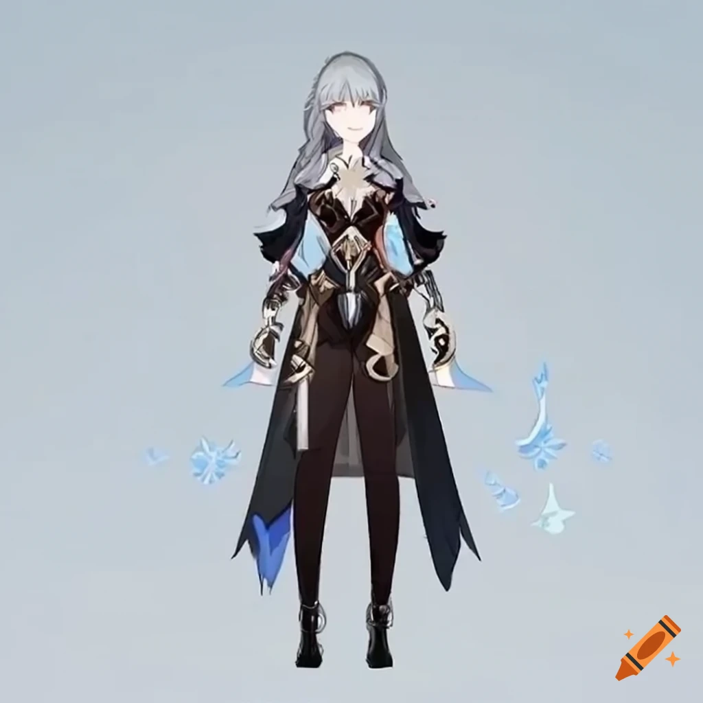Genshin impact character with gray hair and cryo vision from mondstadt ...