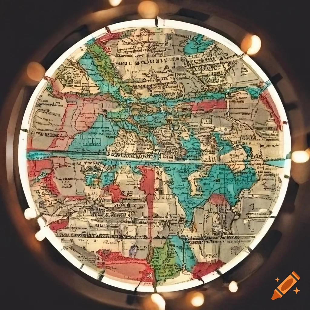Map of cultural exchanges between colonies and metropolis on Craiyon