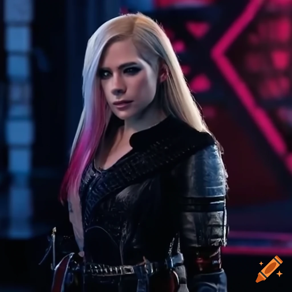 Avril lavigne in baldurs gate live action movie scene, top down on Craiyon