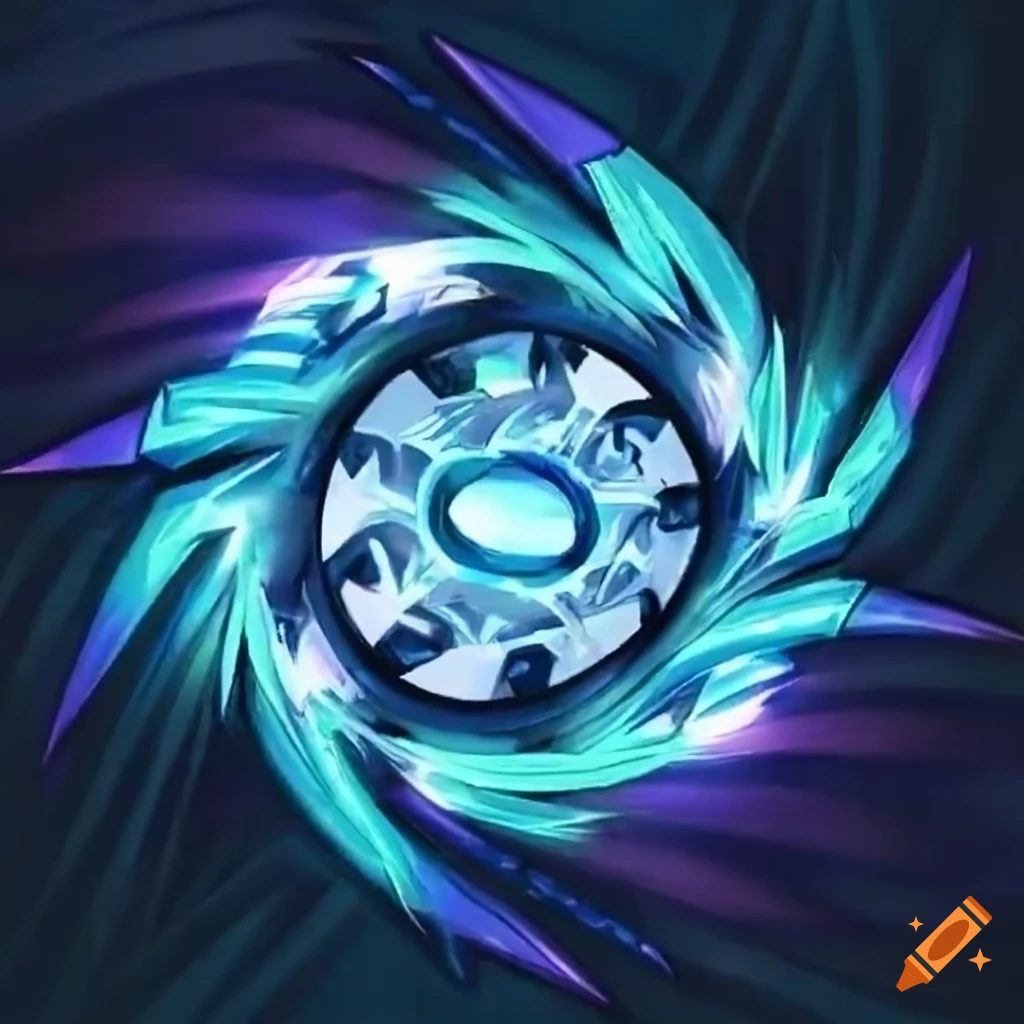 Yugioh polymerization ice spiral card artwork on Craiyon