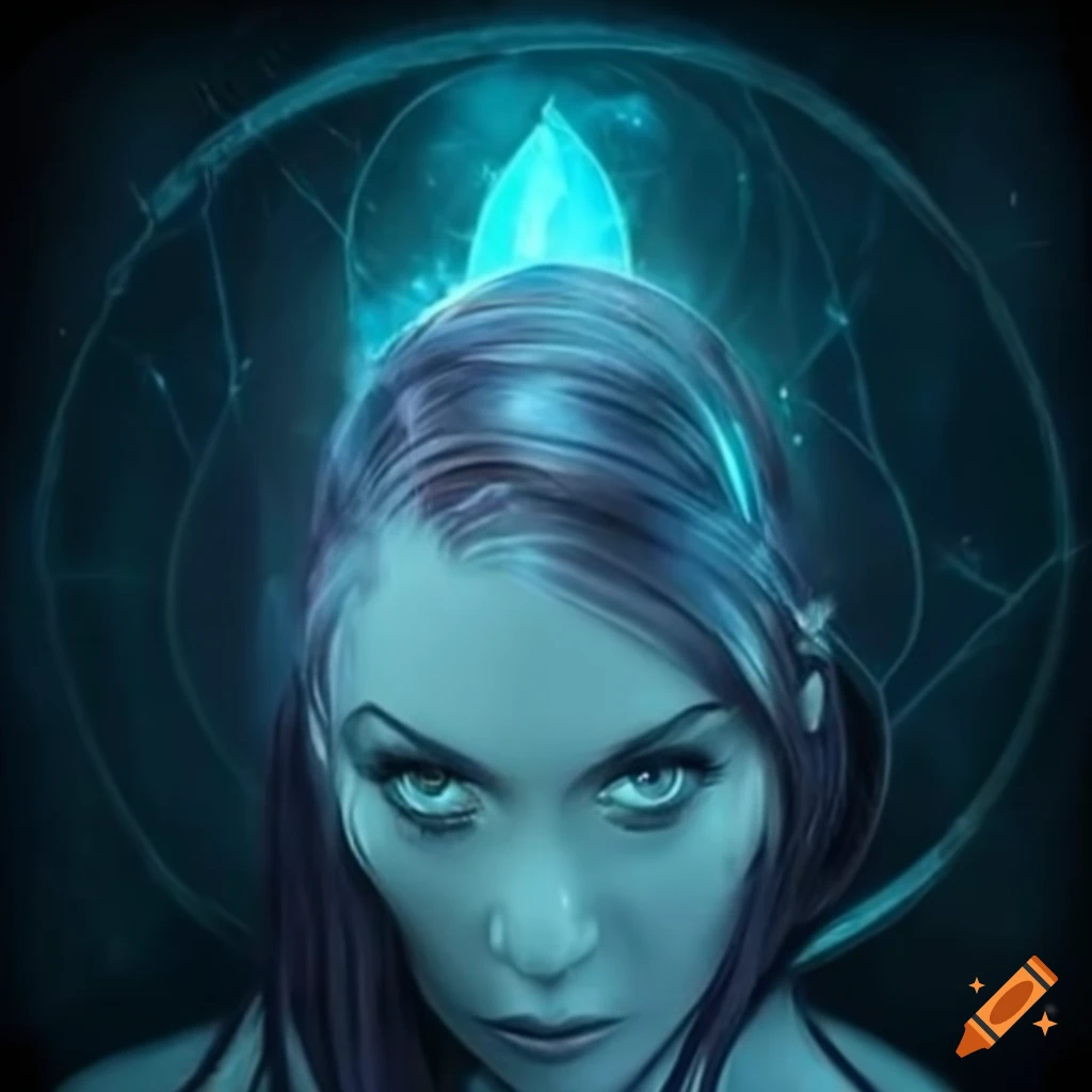 Mystical spiritual symbols and words in silver color on Craiyon