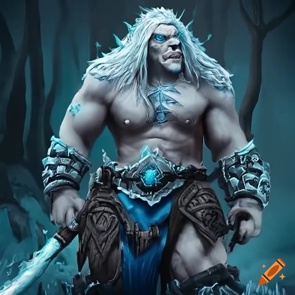 Ice barbarian on Craiyon