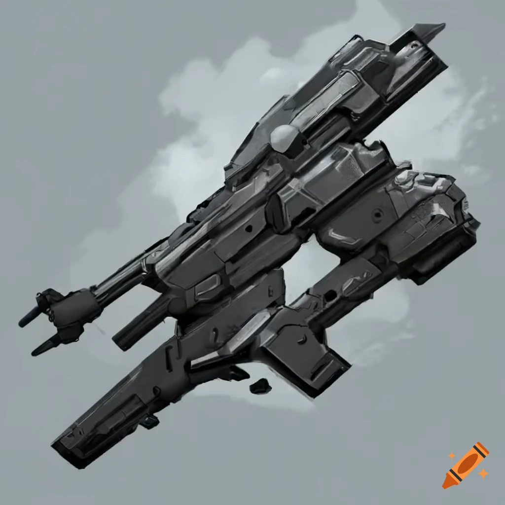 Futuristic mech weapon with high caliber in a tactical concept on Craiyon