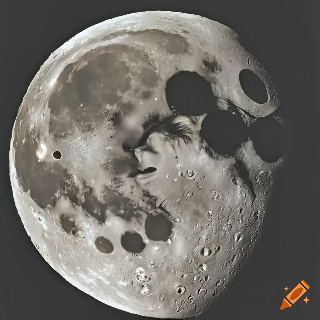 Old moon photograph on Craiyon