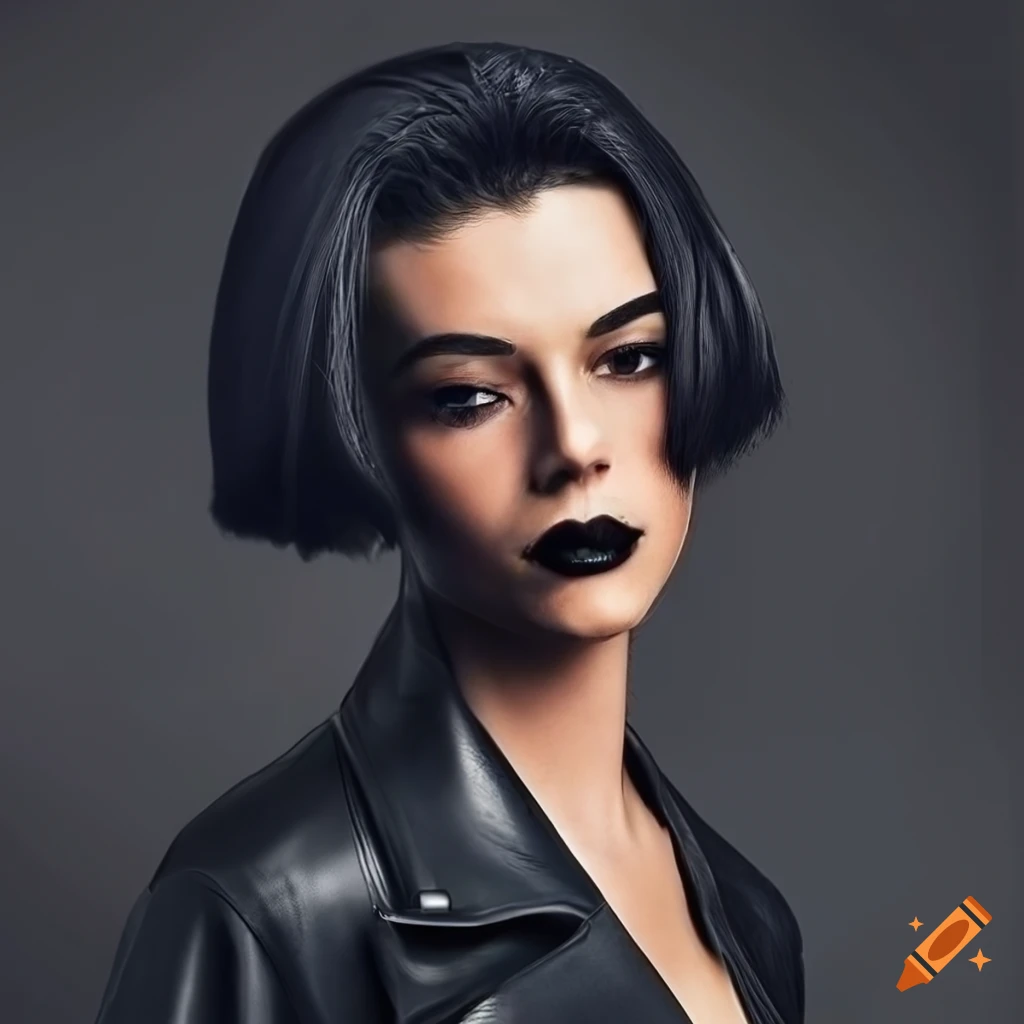 Portrait of a confident adult woman with a strong presence and striking ...