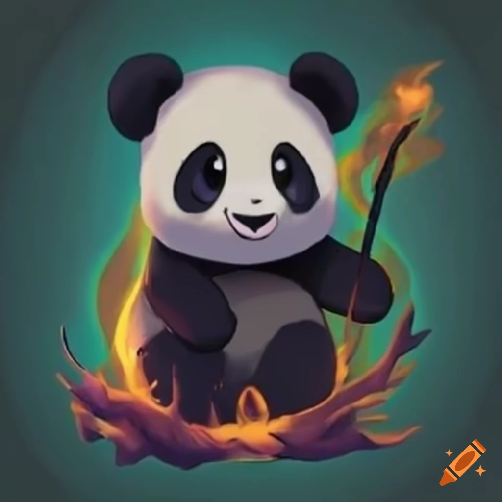 Dark panda Pokemon named Pandido on Craiyon