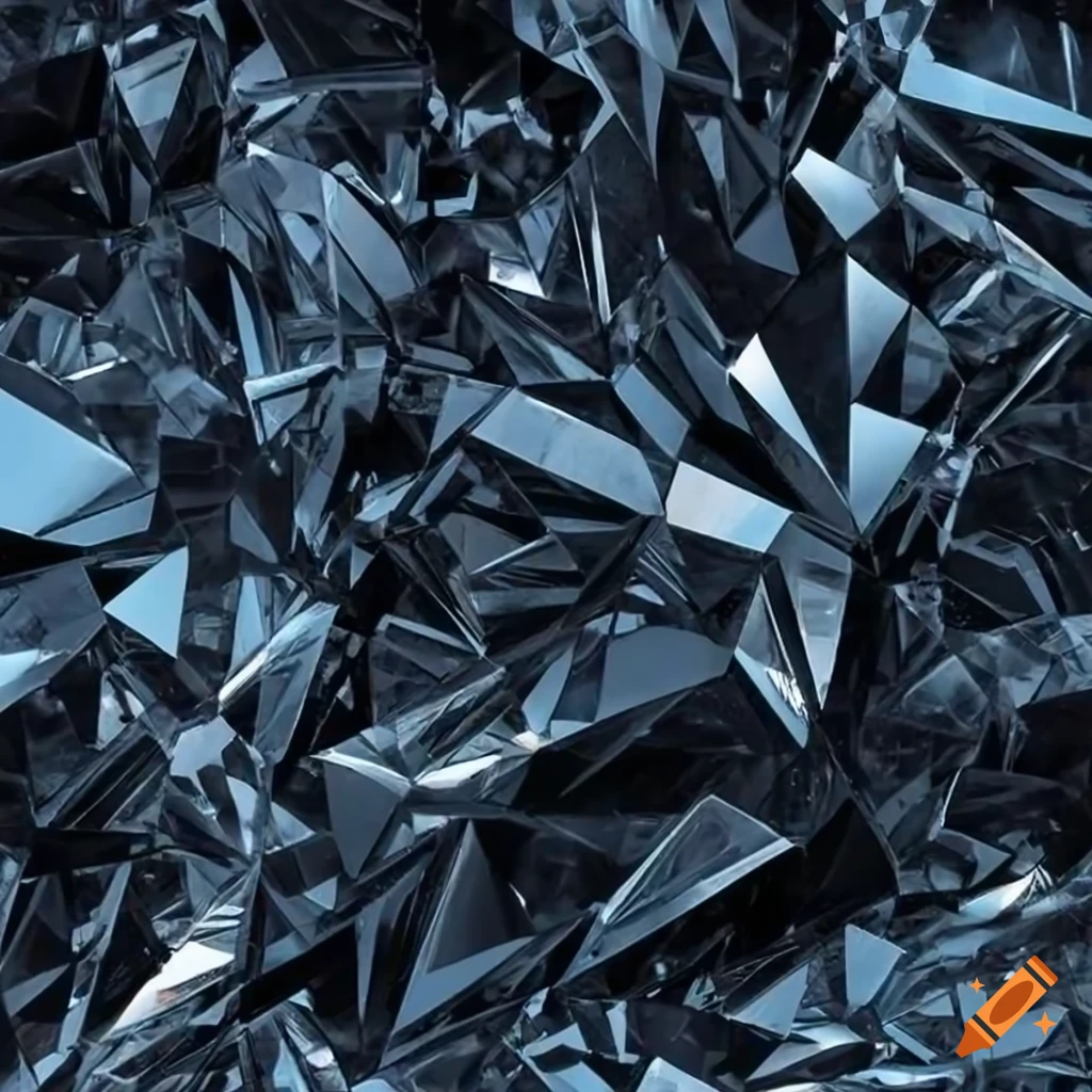 Black sharp crystal with natural patterns on Craiyon