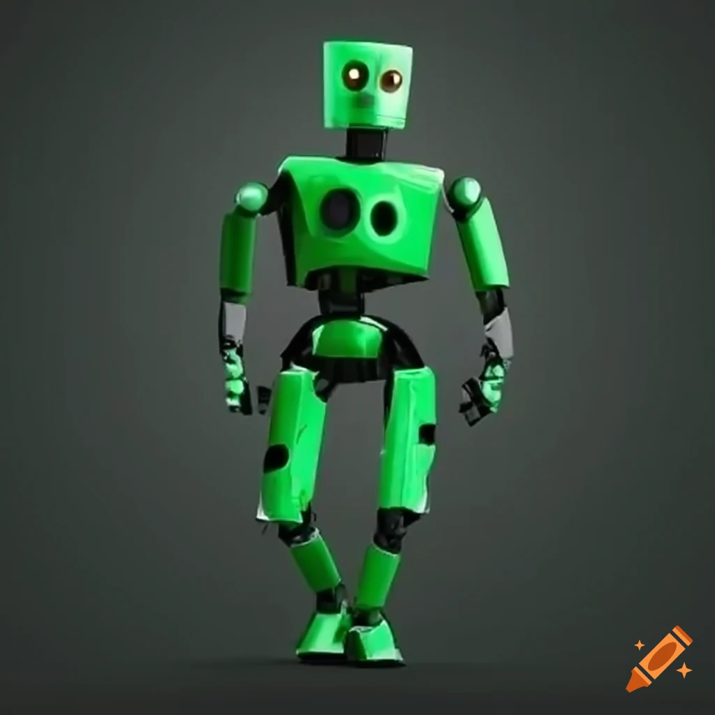 Black and green robot ninja on Craiyon