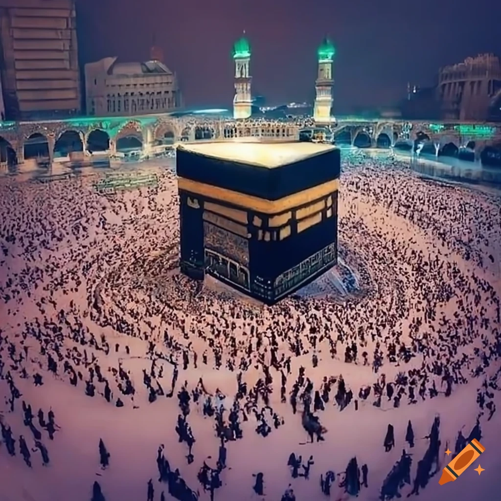 Mecca city skyline with the kaaba on Craiyon