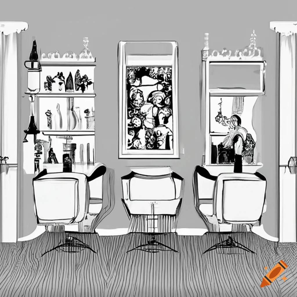 Interior of a stylish ladies' salon on Craiyon