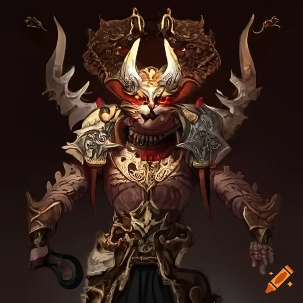 Fierce chinese cat overlord with weapons on Craiyon