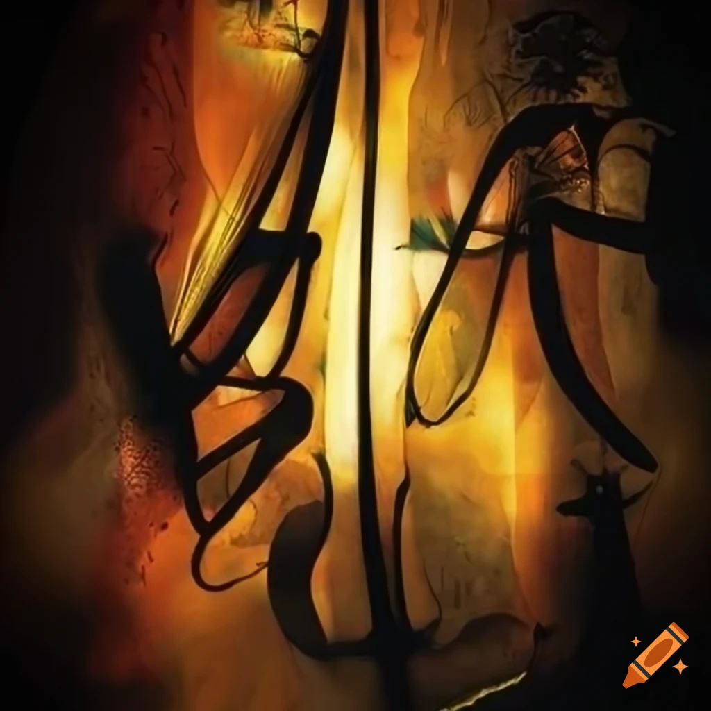 Exquisite abstract calligraphy with letters and numbers in a life finds a way theme on Craiyon